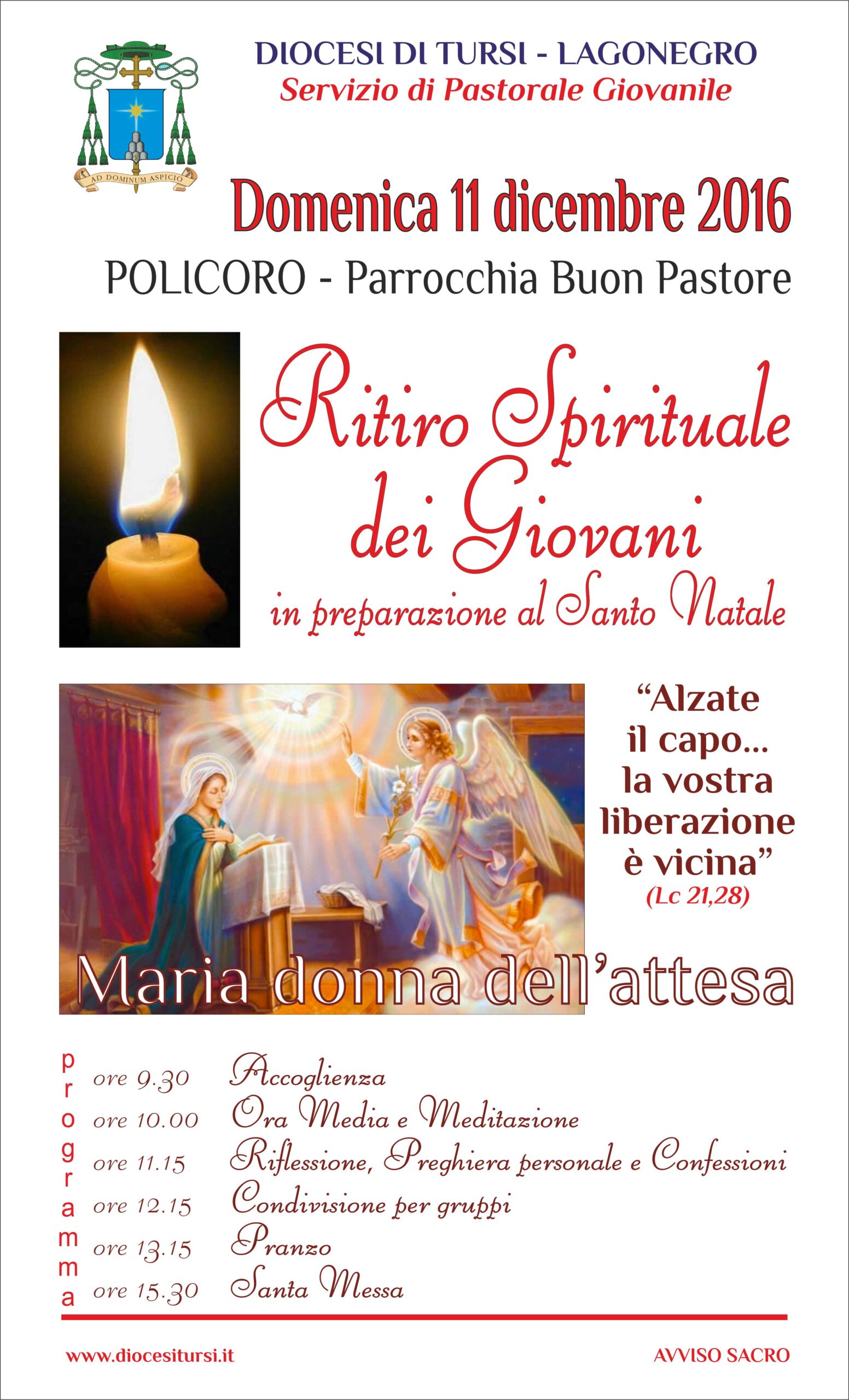 Ritiro Spirituale dei Giovani – Diocesi di Tursi